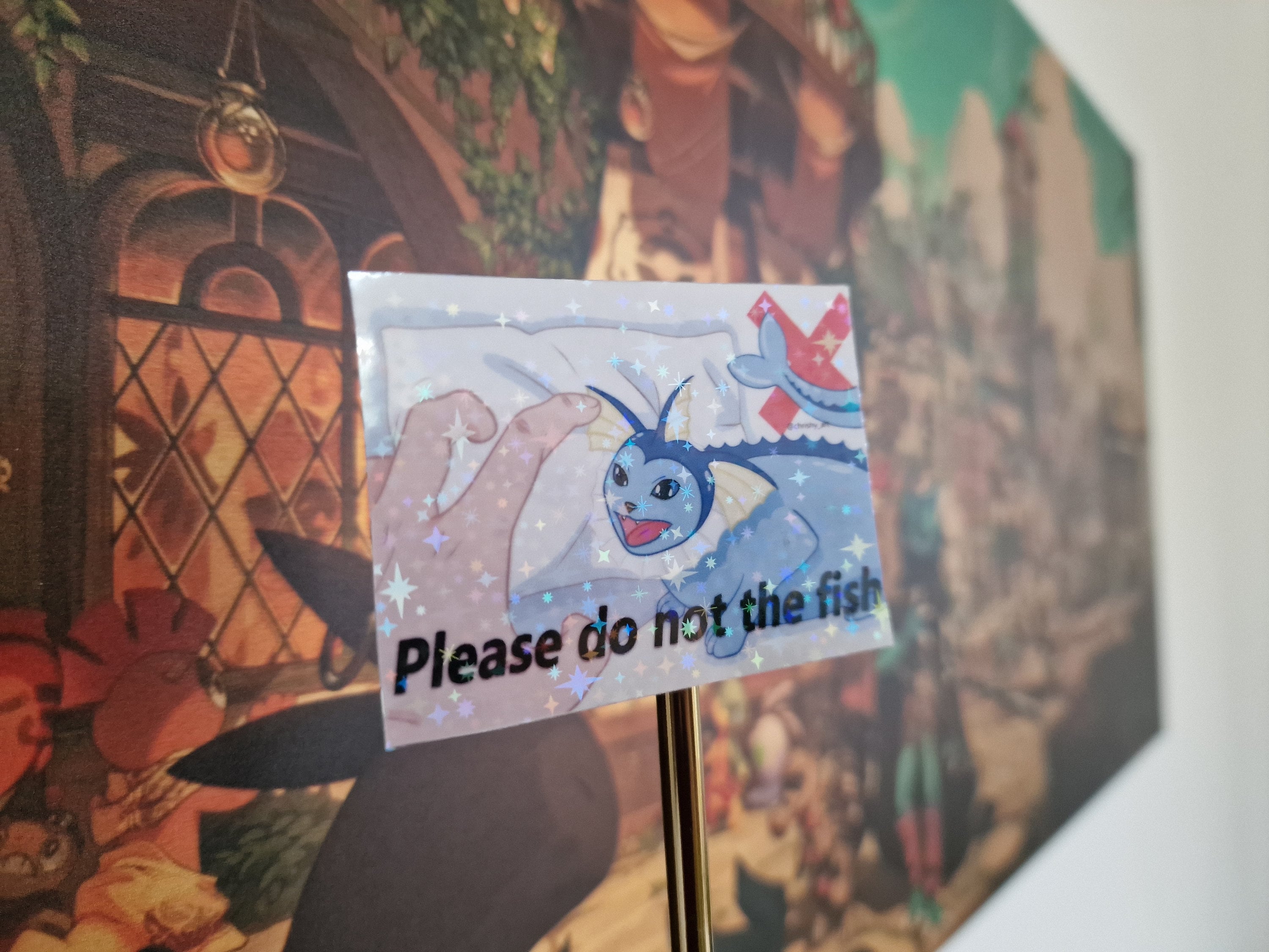 Pokemon Meme Sticker Vaporeon 'do Not the Fish' - Etsy