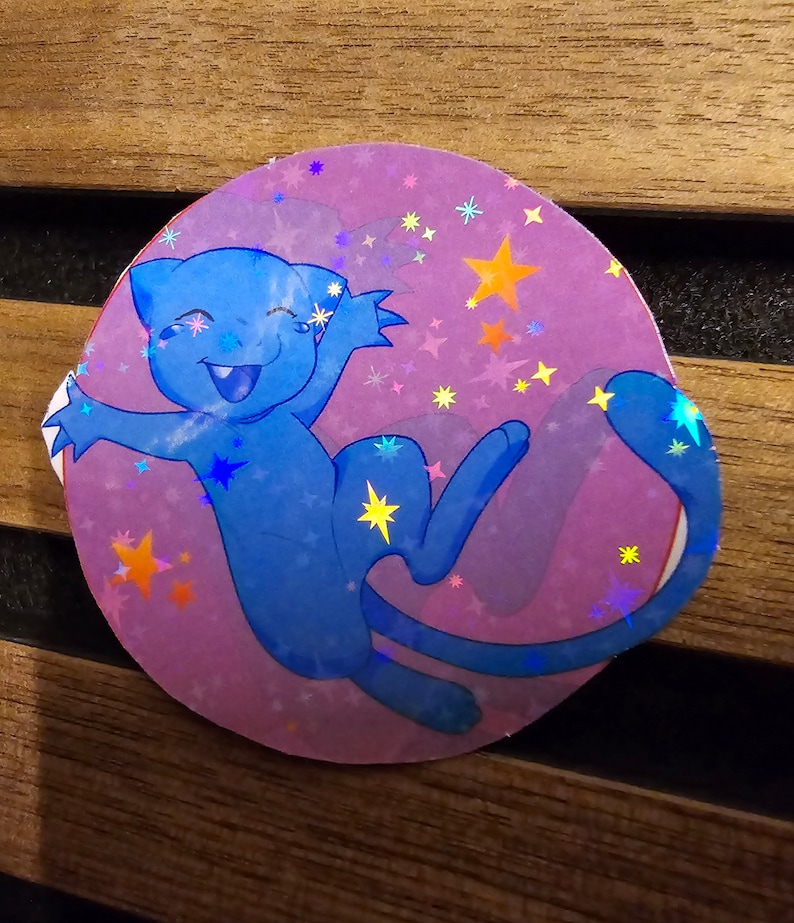 Pokemon Mew Stars Sticker Vinyl Shiny Glitter Sparkling Waterproof - Etsy