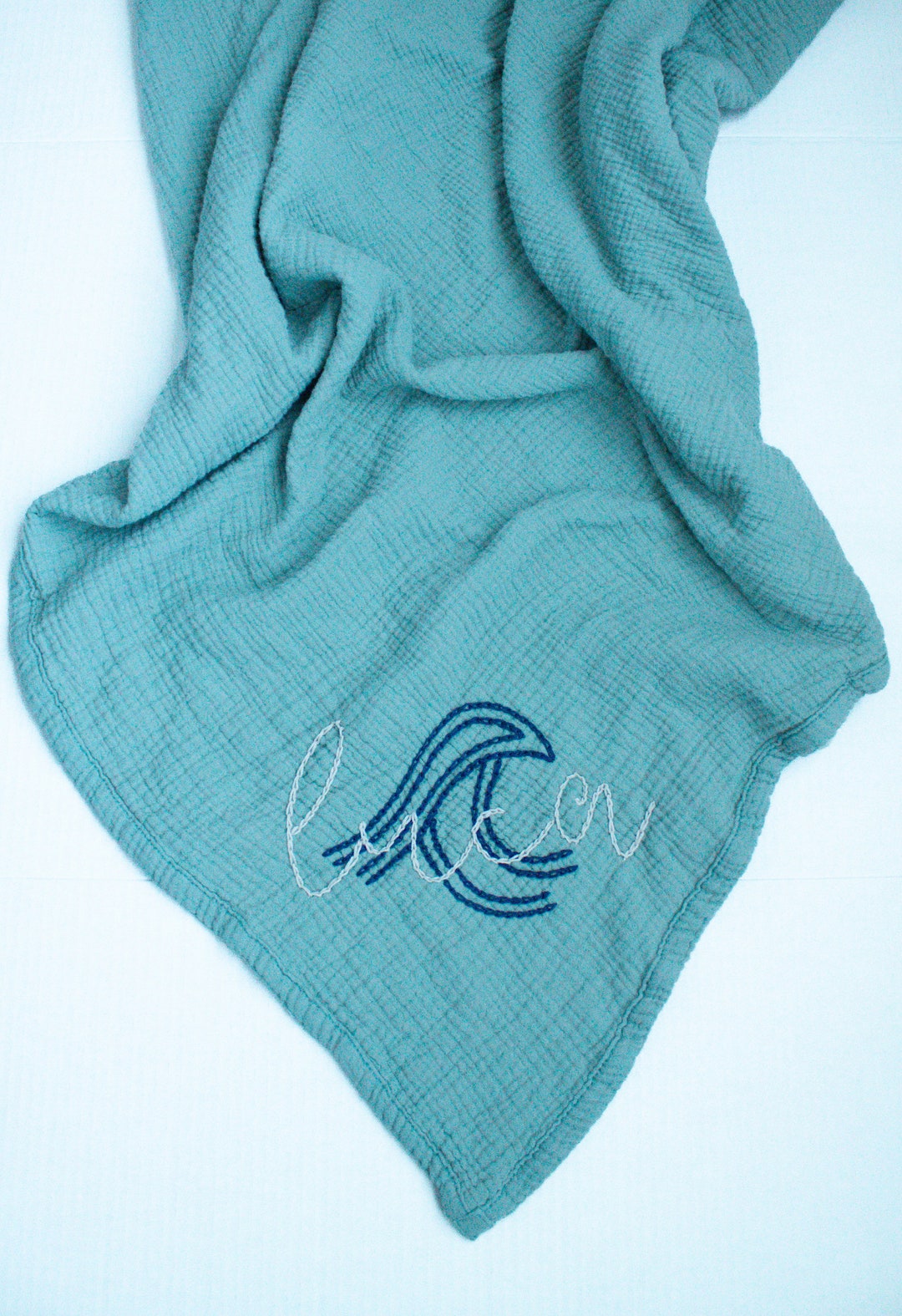 Design on Hand Embroidered Swaddle - Etsy