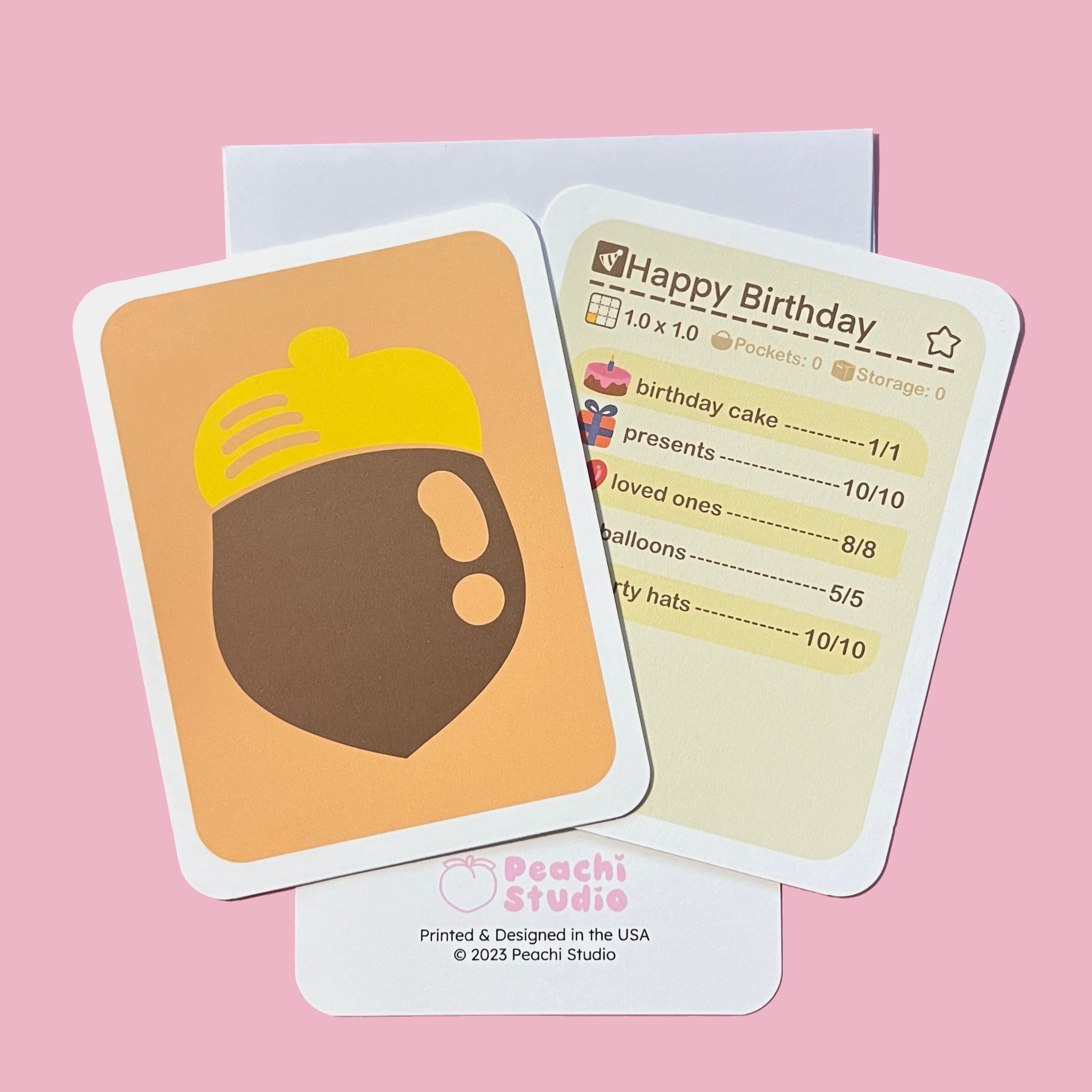 Animal Crossing Happy Birthday DIY Recipe Card Cute Greeting Card ...