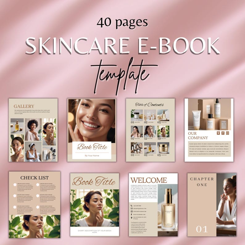 Skincare Ebook Template | Beauty Essentials Ebook | Skin Care Ebook ...
