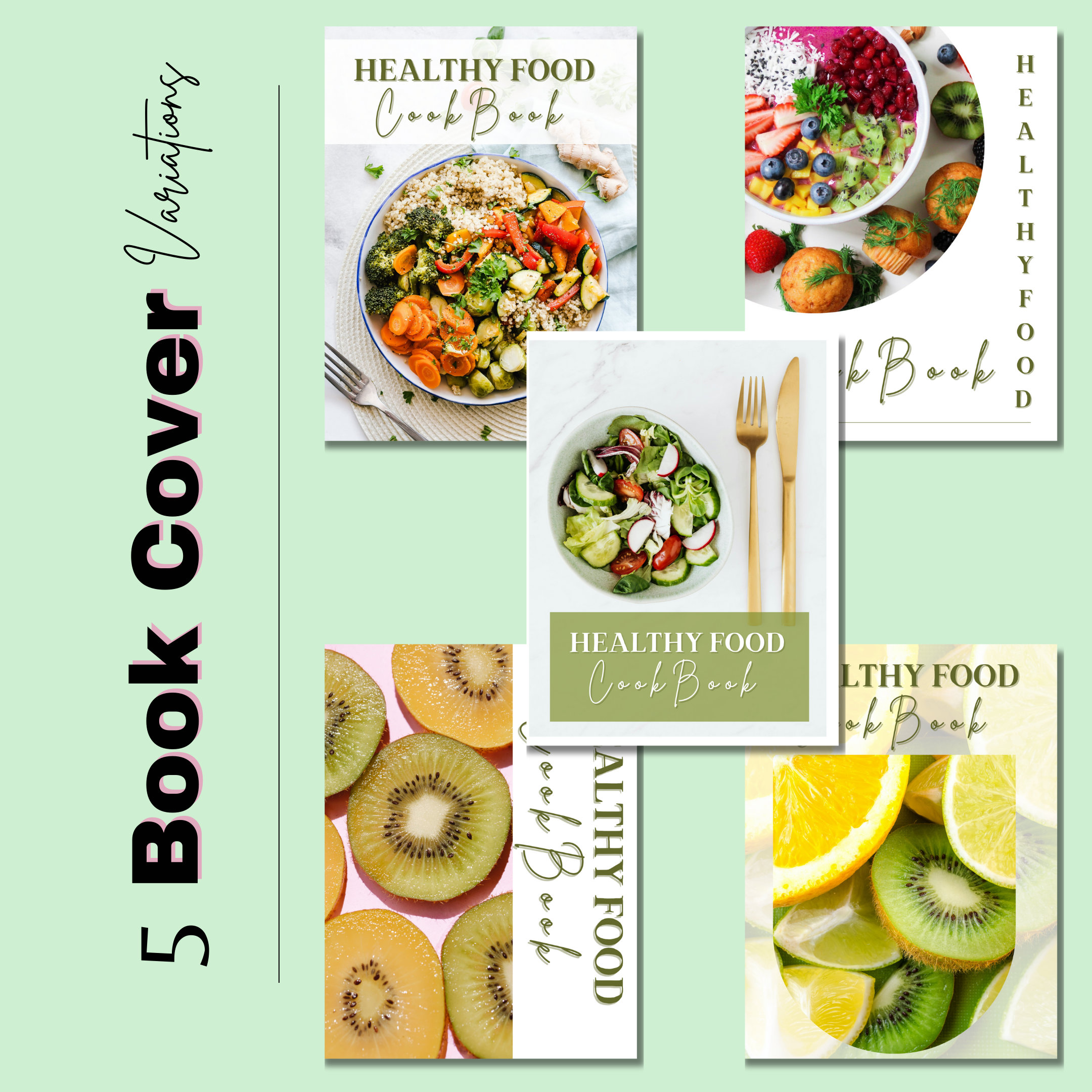 Cookbook Template | Editable Recipe Book Template | Healthy Cookbook ...