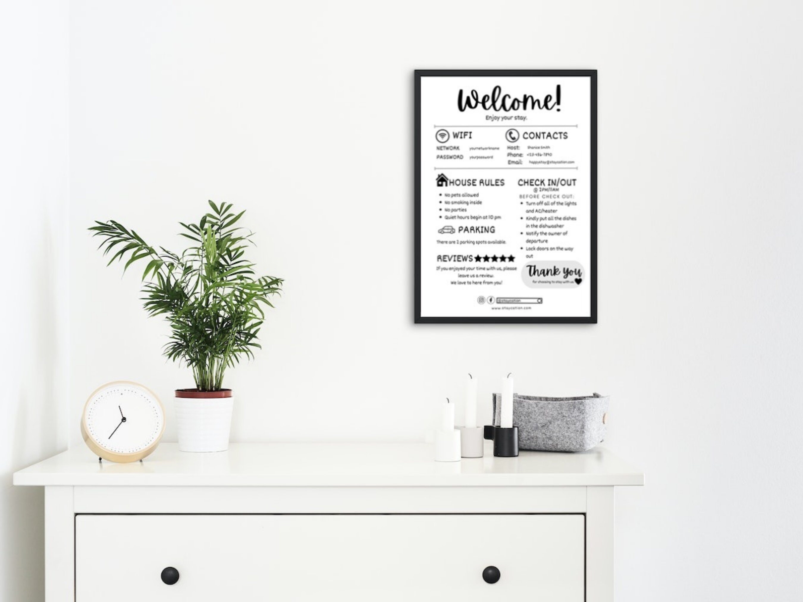 Welcome Sign for Airbnb Host, Airbnb Welcome Sign Template, Airbnb ...