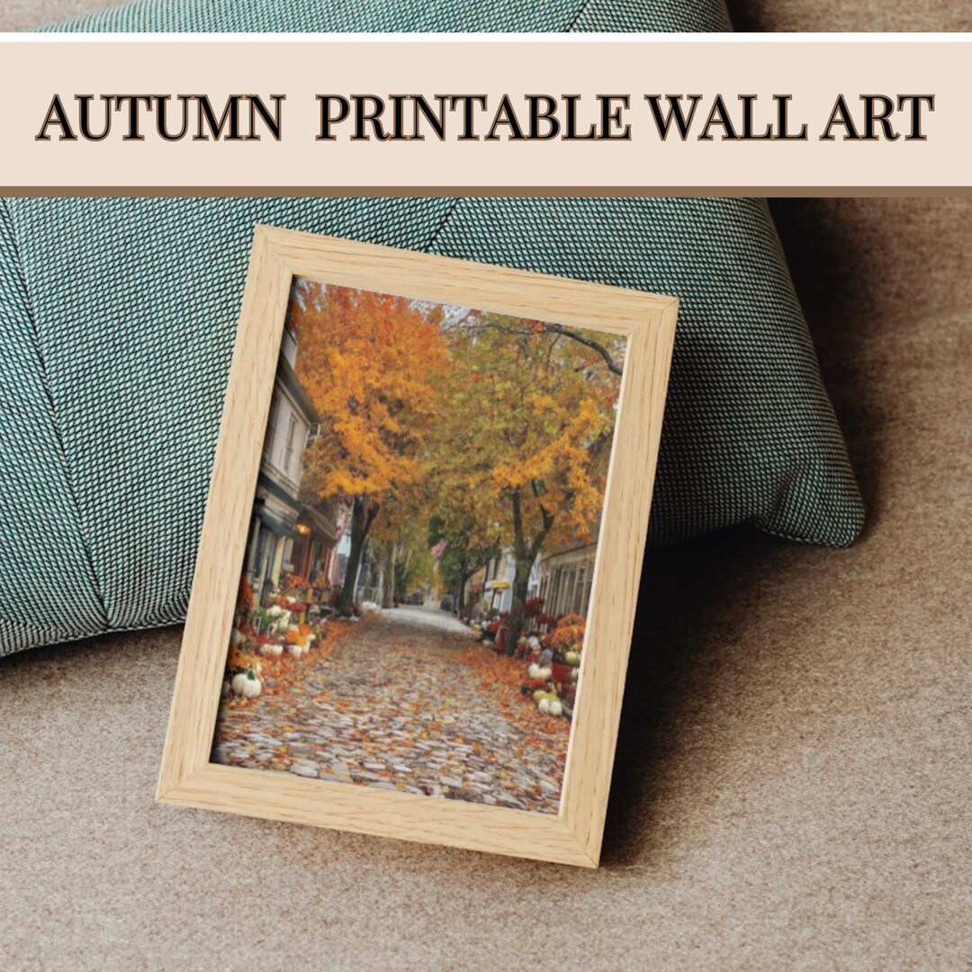 Autumn Printable Art, Autumn Printable Wall Art, Autumn Painting ...