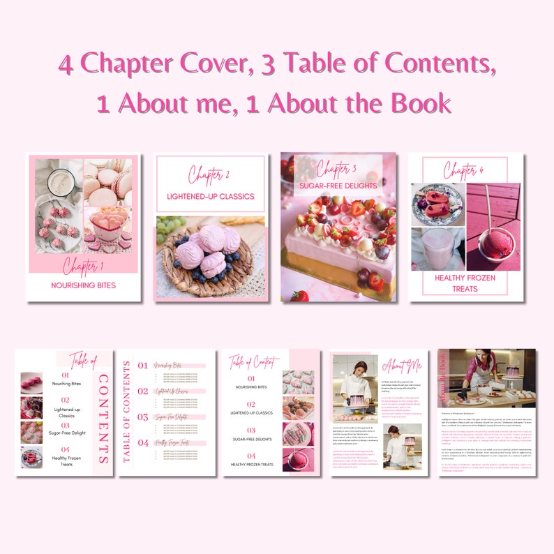 Cookbook Template | Dessert Recipe Book Template | Cook Book Template ...
