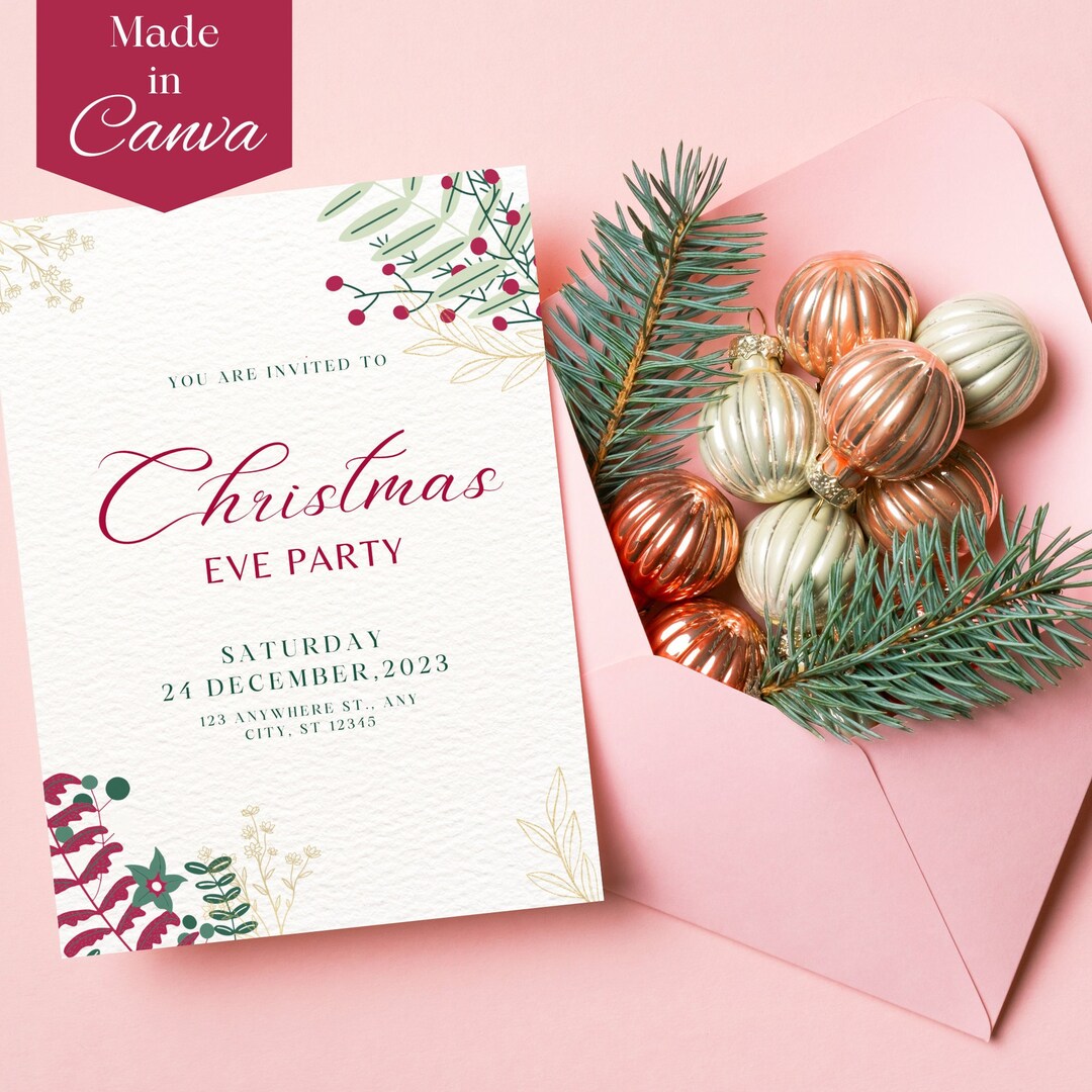 Christmas Invitation, Christmas Party Invitation, Christmas Party ...