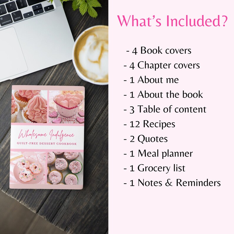 Cookbook Template | Dessert Recipe Book Template | Cook Book Template ...