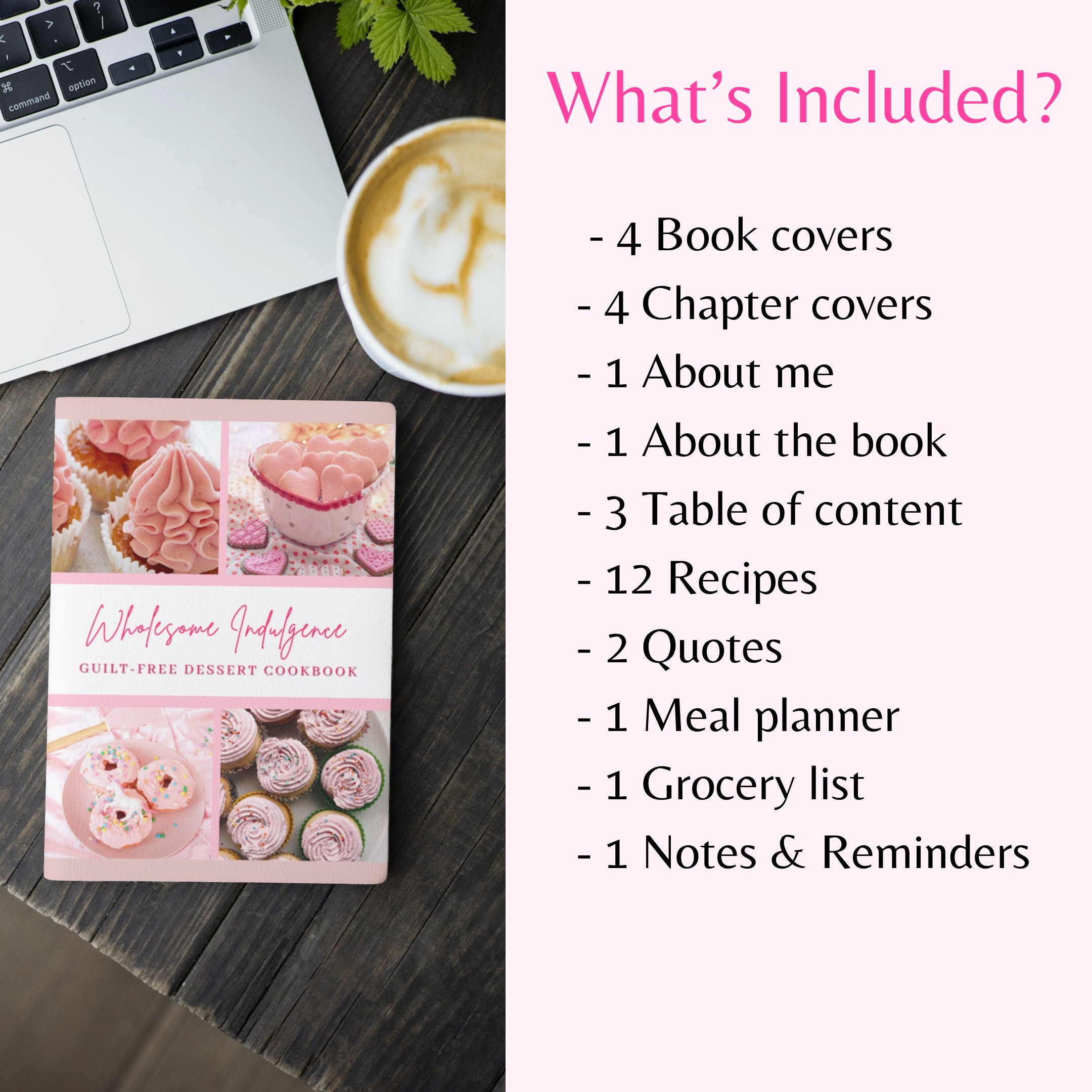 Cookbook Template | Dessert Recipe Book Template | Cook Book Template ...