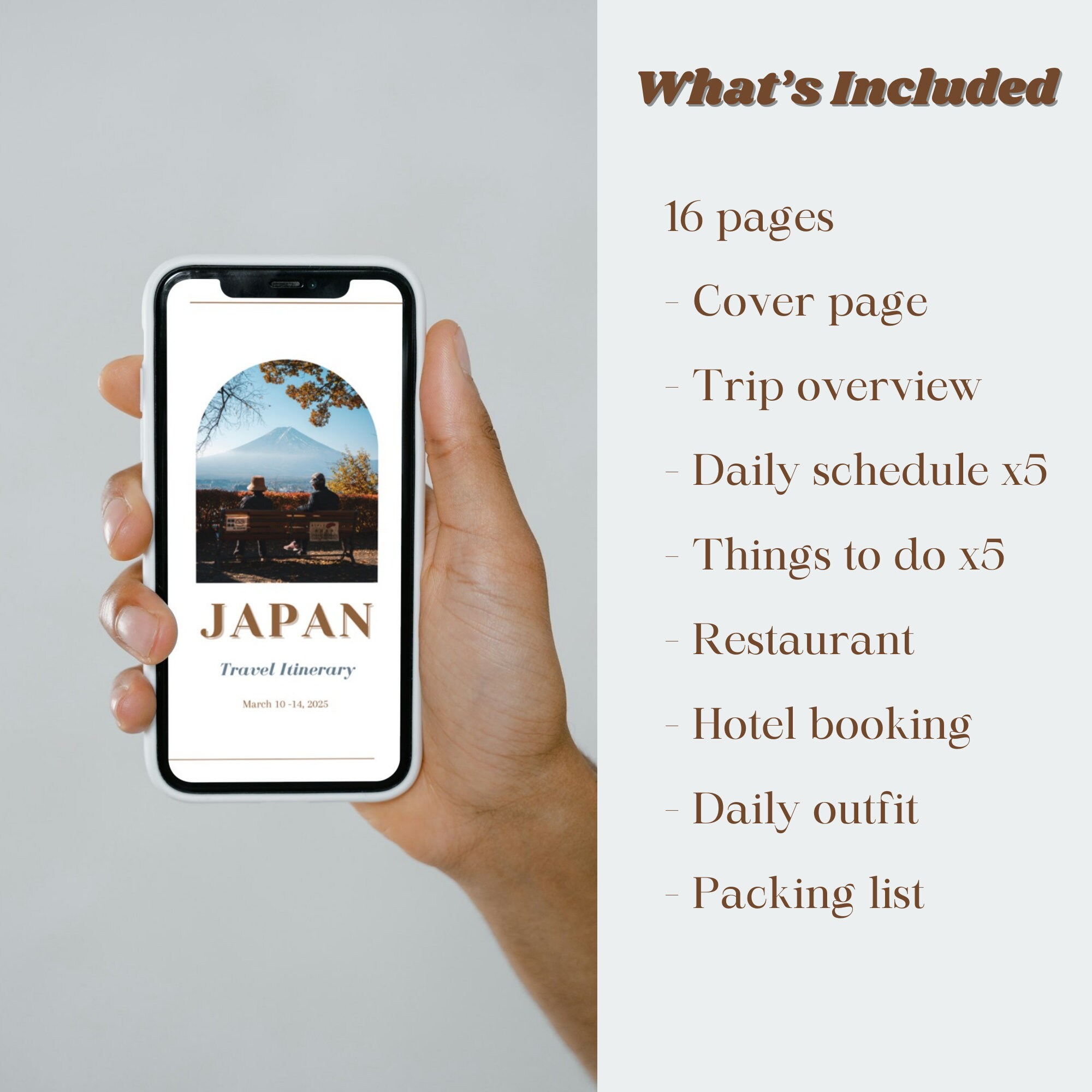 Travel Itinerary Template | Printable Travel Guide | Travel Planner ...