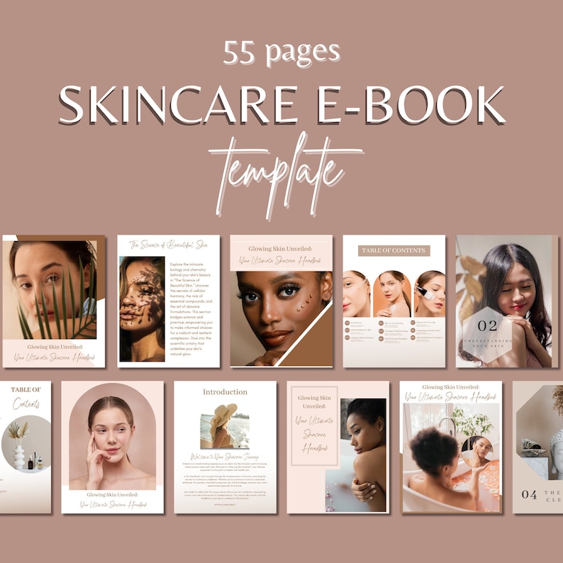 Skincare Ebook Template | Beauty Essentials Ebook | Skin Care Ebook ...