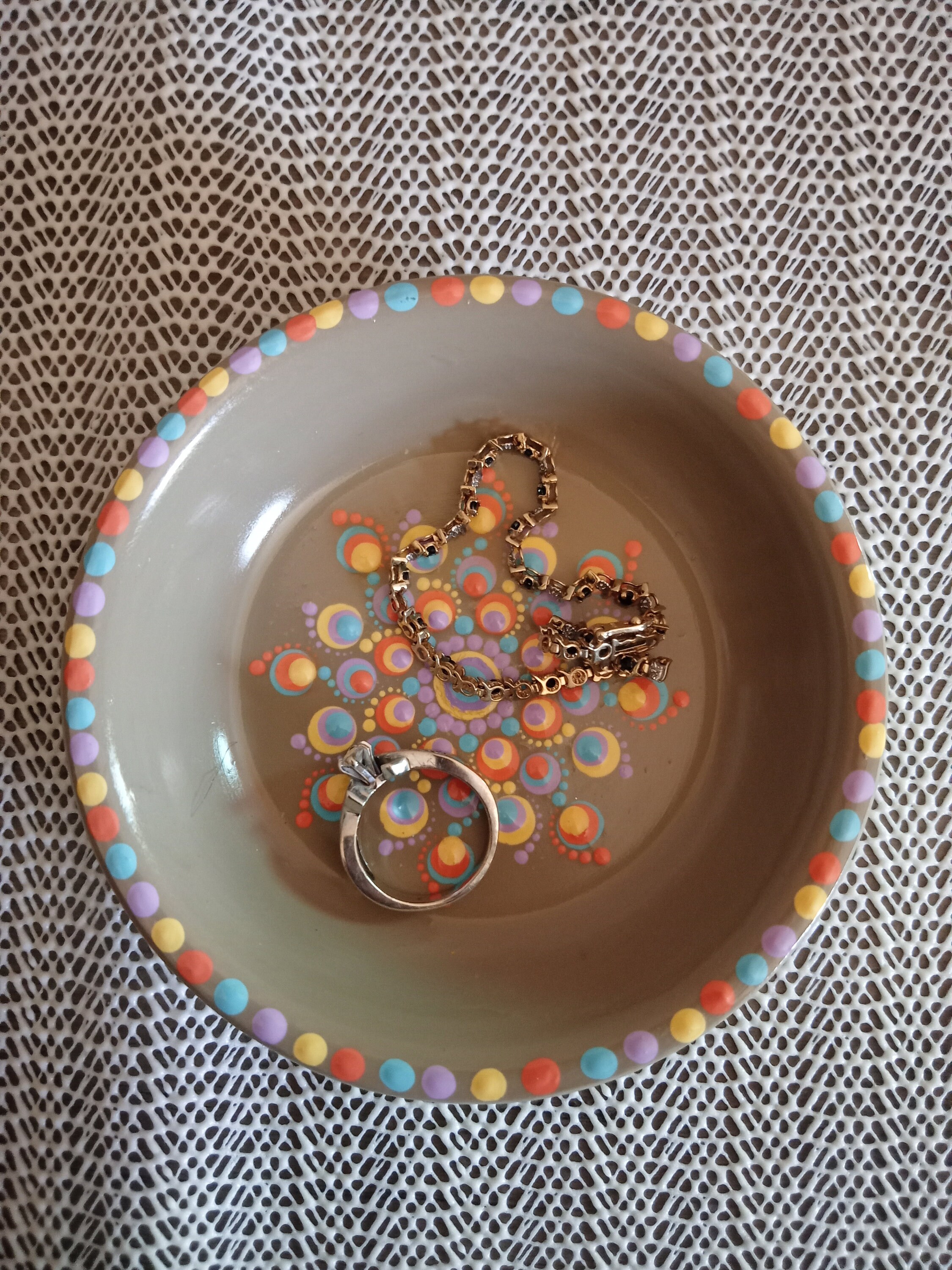 Mandala Ring Trinket Dish - Etsy