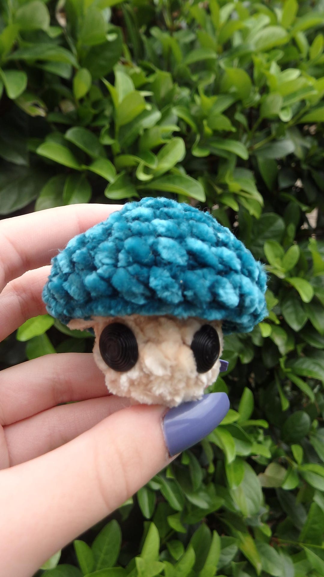 Teal Crochet Mushy Pop, Crochet Popping Mushroom. - Etsy