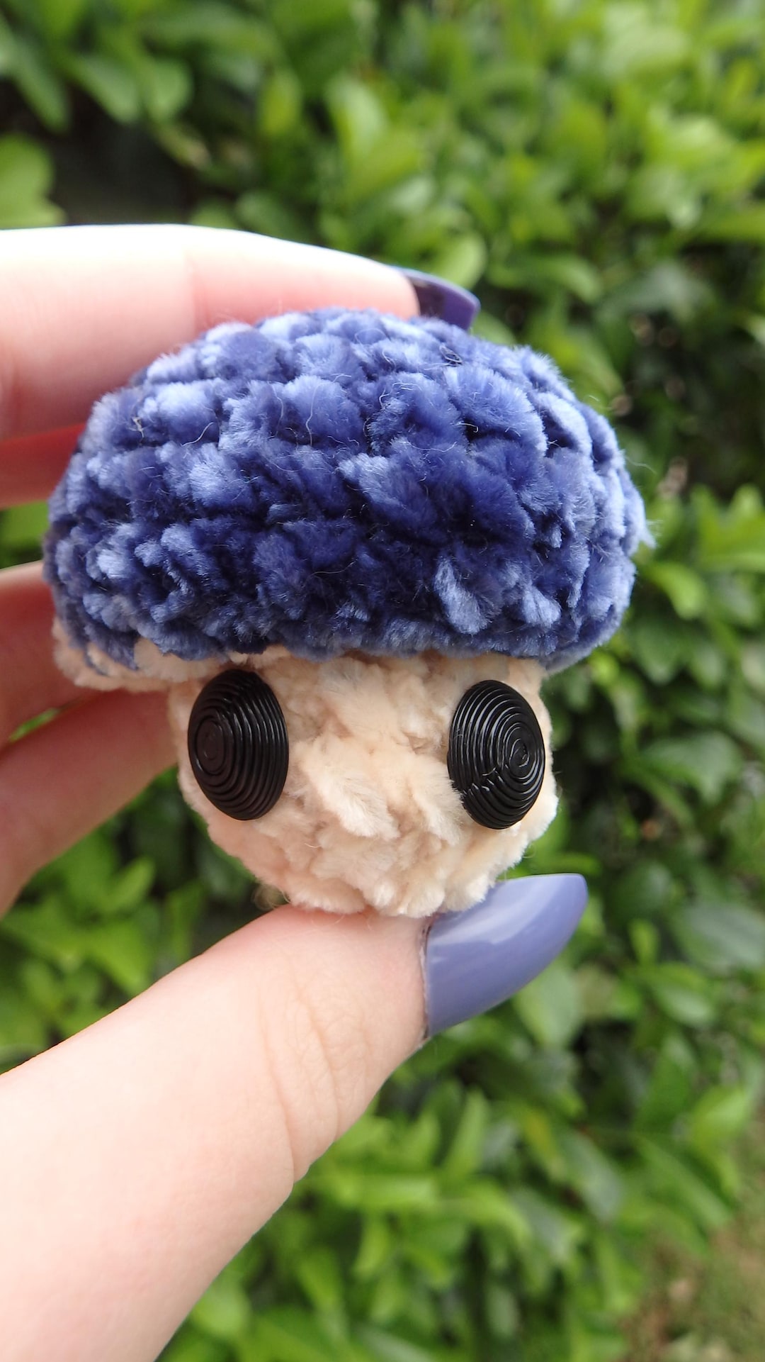 Dark Blue Crochet Mushy Pop, Crochet Popping Mushroom. - Etsy
