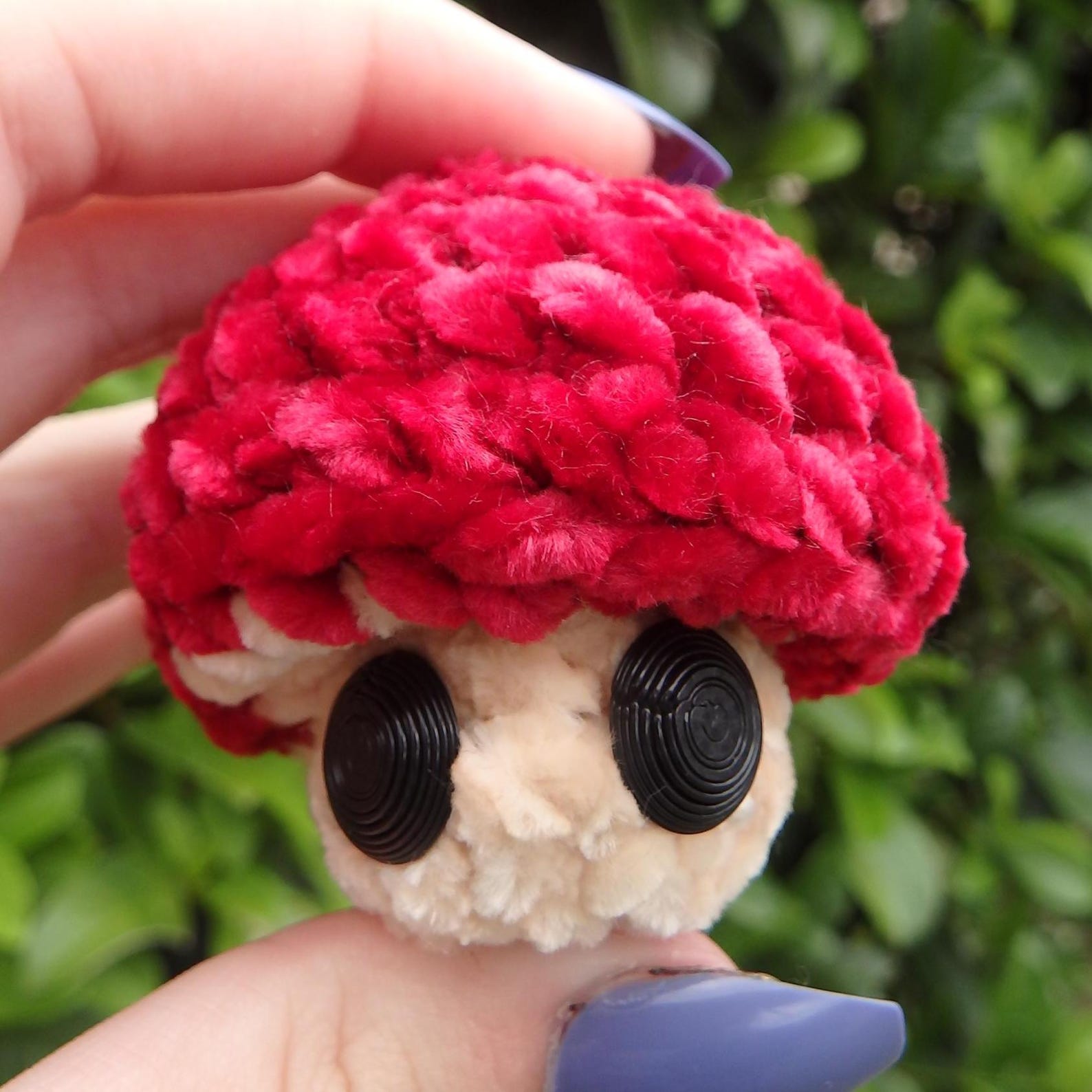 Red Crochet Mushy Pop, Crochet Popping Mushroom. - Etsy