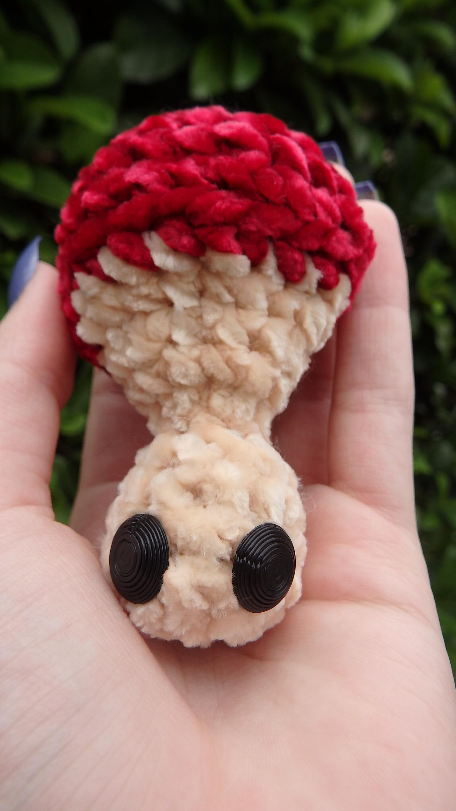 Red Crochet Mushy Pop, Crochet Popping Mushroom. - Etsy