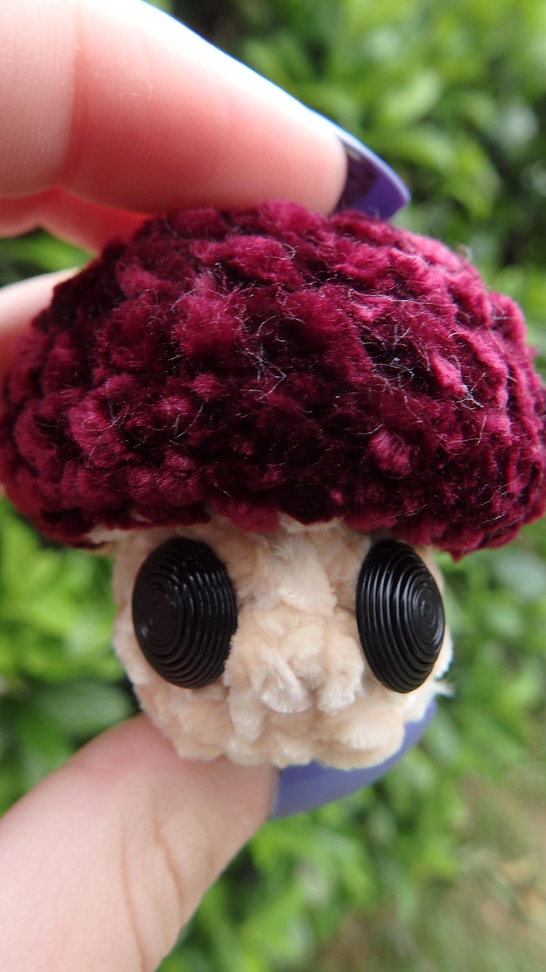 Maroon Crochet Mushy Pop, Crochet Popping Mushroom. - Etsy