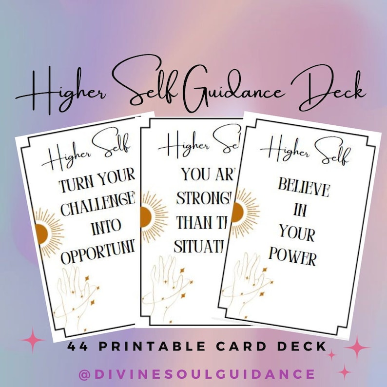 44 Printable Higher Self Tarot Deck - Etsy