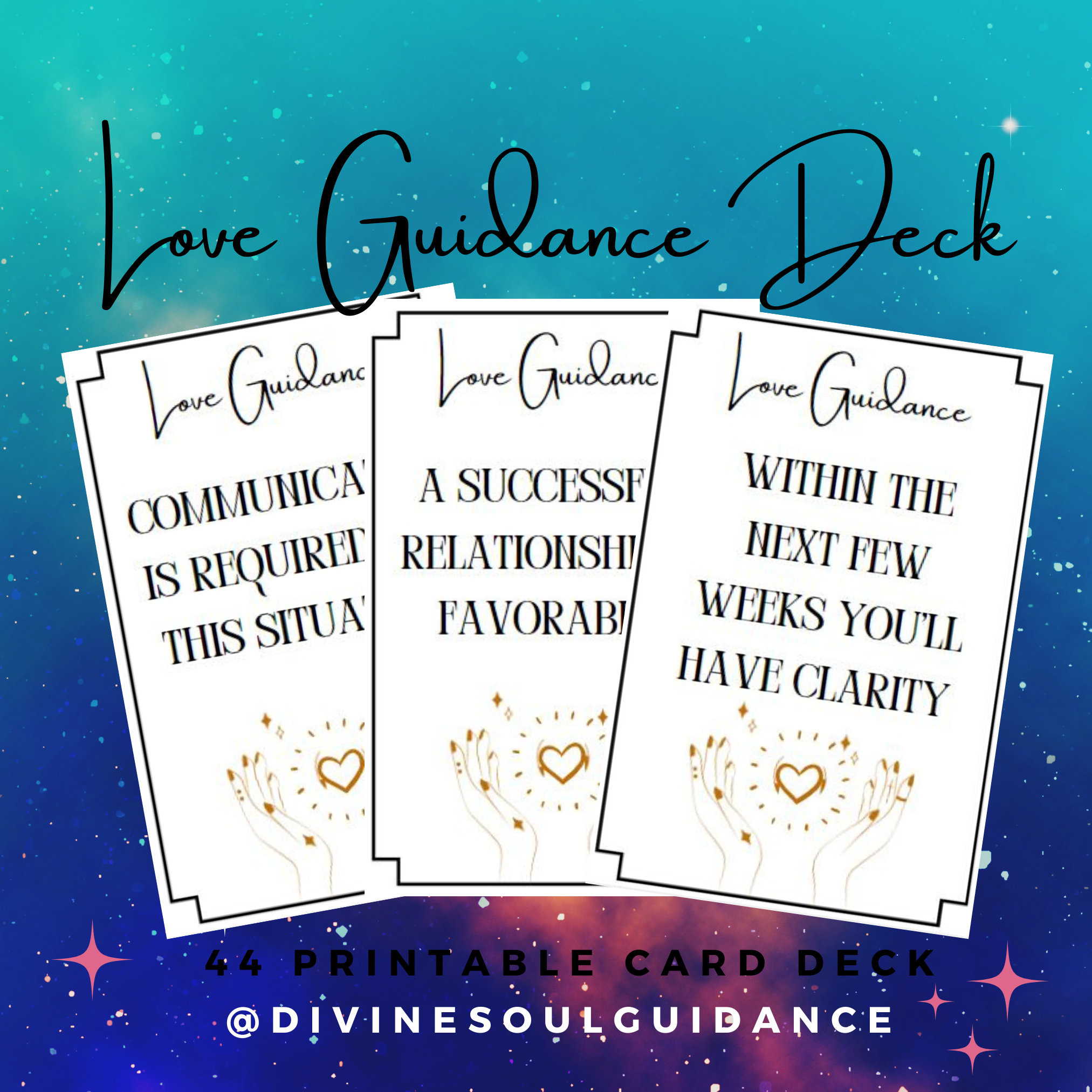 44 Printable Love Guidance Tarot Deck - Etsy