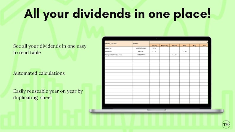 2024/2025 Annual Dividend Tracker and Calculator Google Sheets Template ...