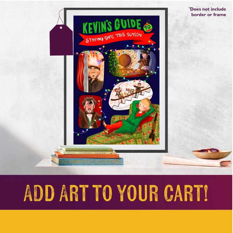 Home Alone Cartoon Poster 12x18 Etsy