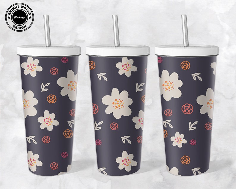 Cold Cup Mockup 24oz | Transparent PNG File | Dye Sublimation Wrap ...