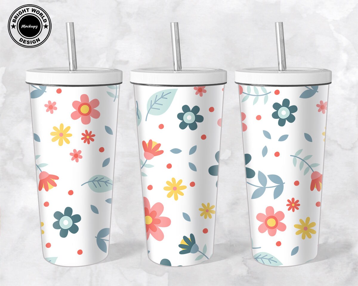 Cold Cup Mockup 24oz | Transparent PNG File | Dye Sublimation Wrap ...