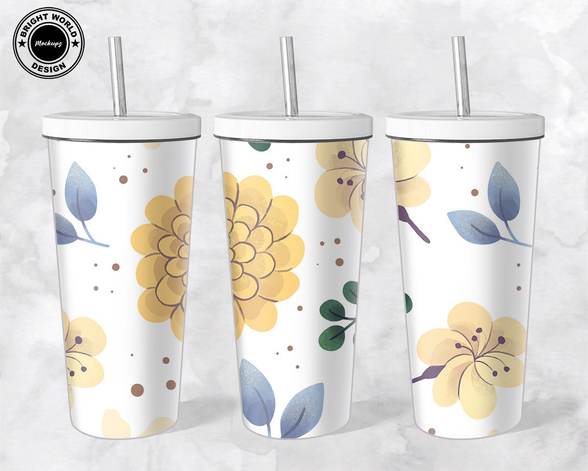 Cold Cup Mockup 24oz | Transparent PNG File | Dye Sublimation Wrap ...