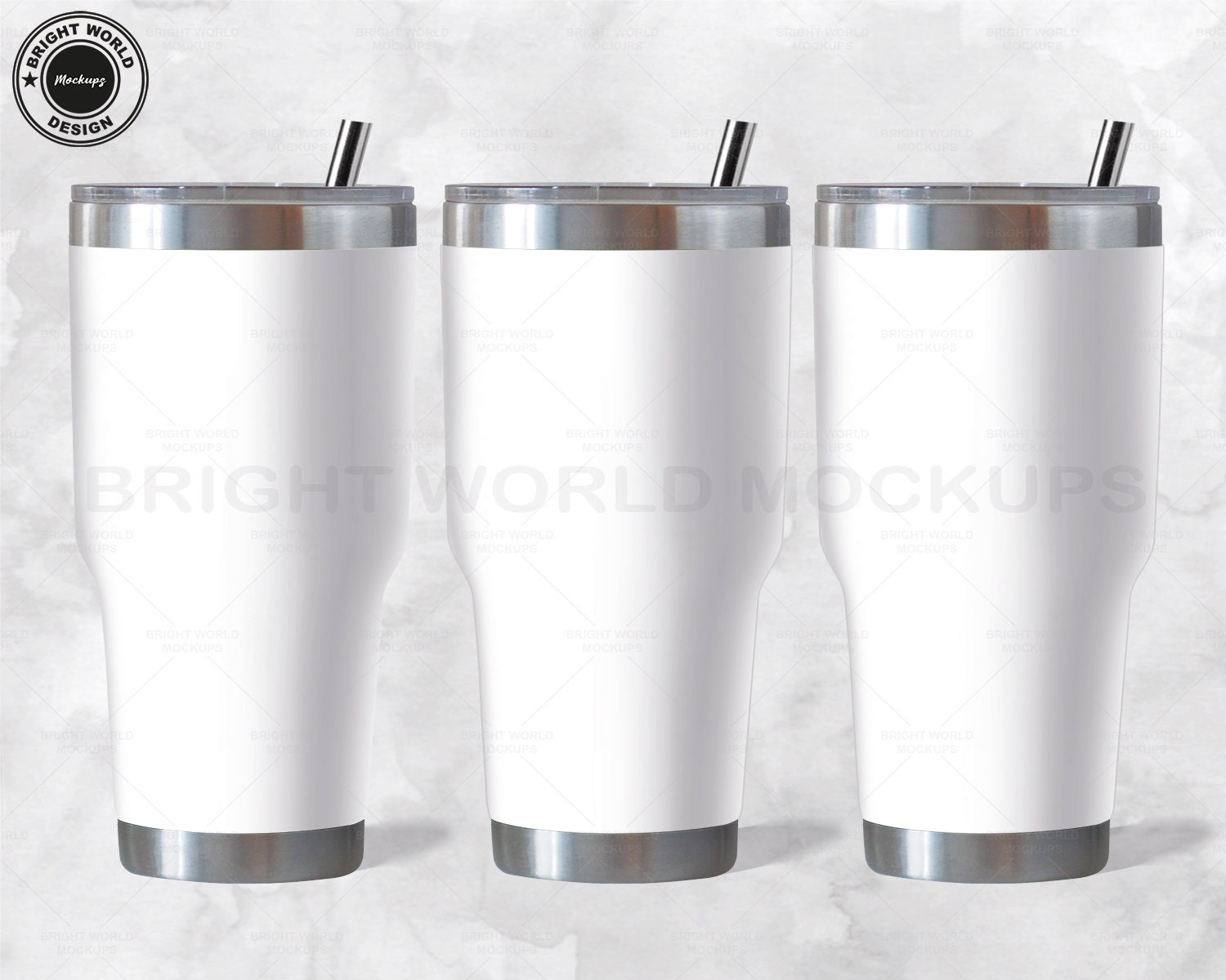 30oz Tumbler YETI Rambler Mockup Transparent PNG Dye Sublimation Tumbler Wrap Easy to Use Canva ...