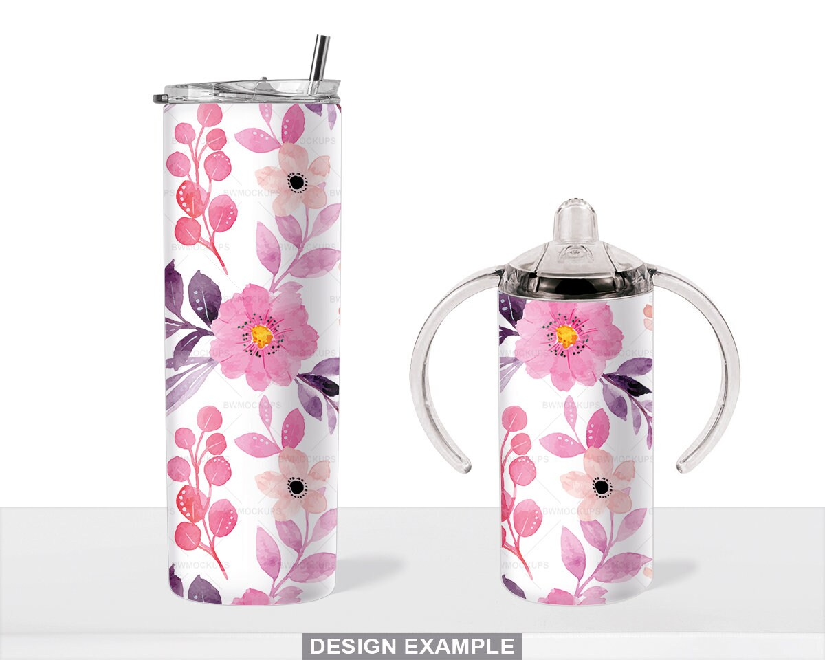 Tumbler and Sippy Cup Mockup | Transparent PNG | 20oz Tumbler | 12oz ...