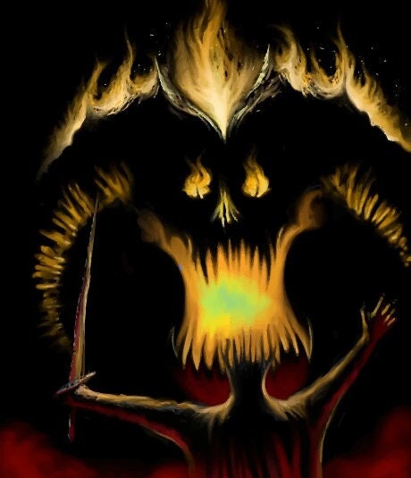 Morgoth's Balrog Summoning, Digital .ai Vector and Original .tif ...