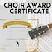 Chorus Fully EDITABLE Award Certificate! Mega Pack-5 Certificates ...