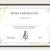 Kids Fully Editable Music Certificate - Etsy