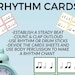 Rhythm Music Flash Cards. Elementary and Intermediate Skill Level, Clap ...