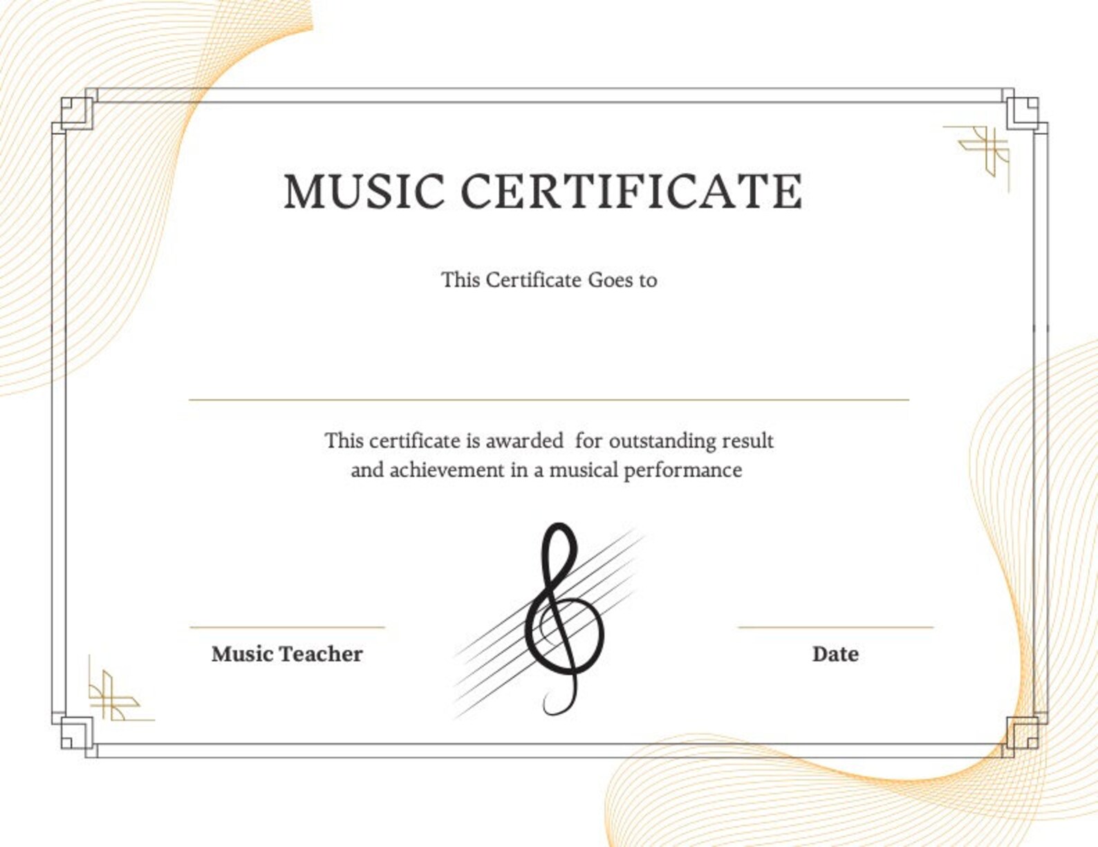 Music Certificates, Bundle, 3 Certificates, FULLY Editable, Achievement ...