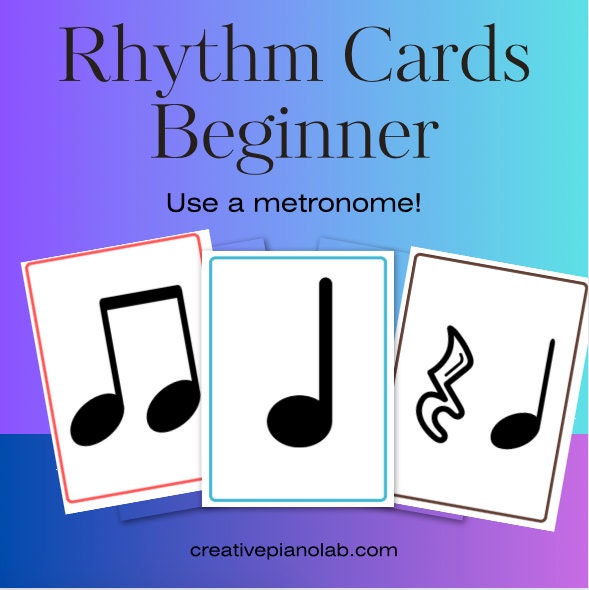 Music Rhythm Card Game With Metronome! Beginner Note Durations. Clap ...