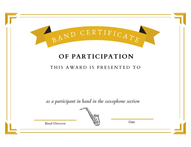 Band Editable Certificates Mega Pack-21 Certificates: Woodwind, Brass ...