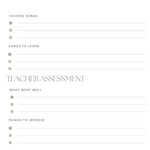 Music Digital Planner, New Sheet and New Covers, Monthly Assignment ...