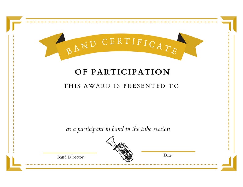 Band Editable Certificates! Mega Pack-21 Certificates: Woodwind, Brass ...