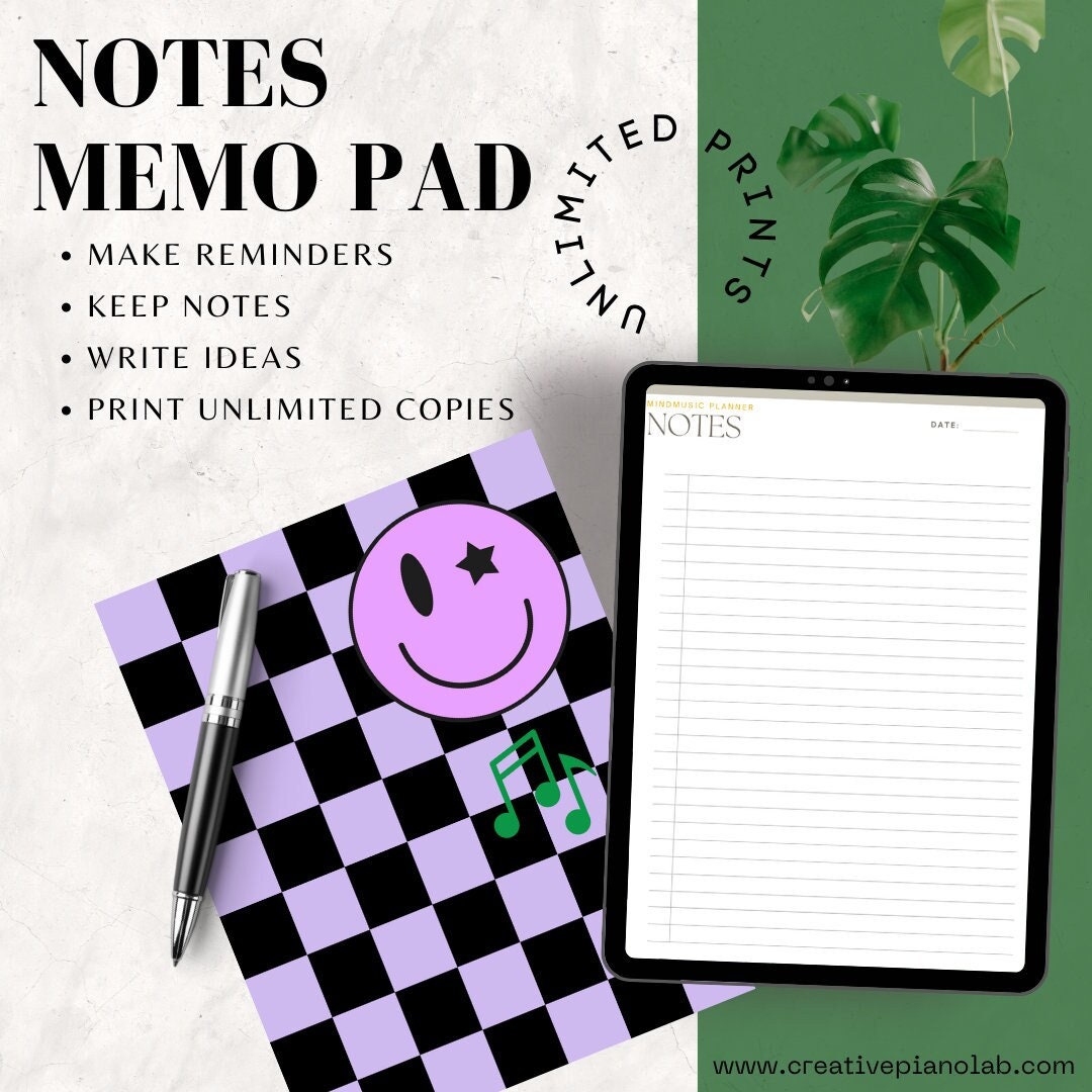 Notes Memo Pad, Lists, Organize, Reminder Memo Pad, 6 Covers, Unlimited ...
