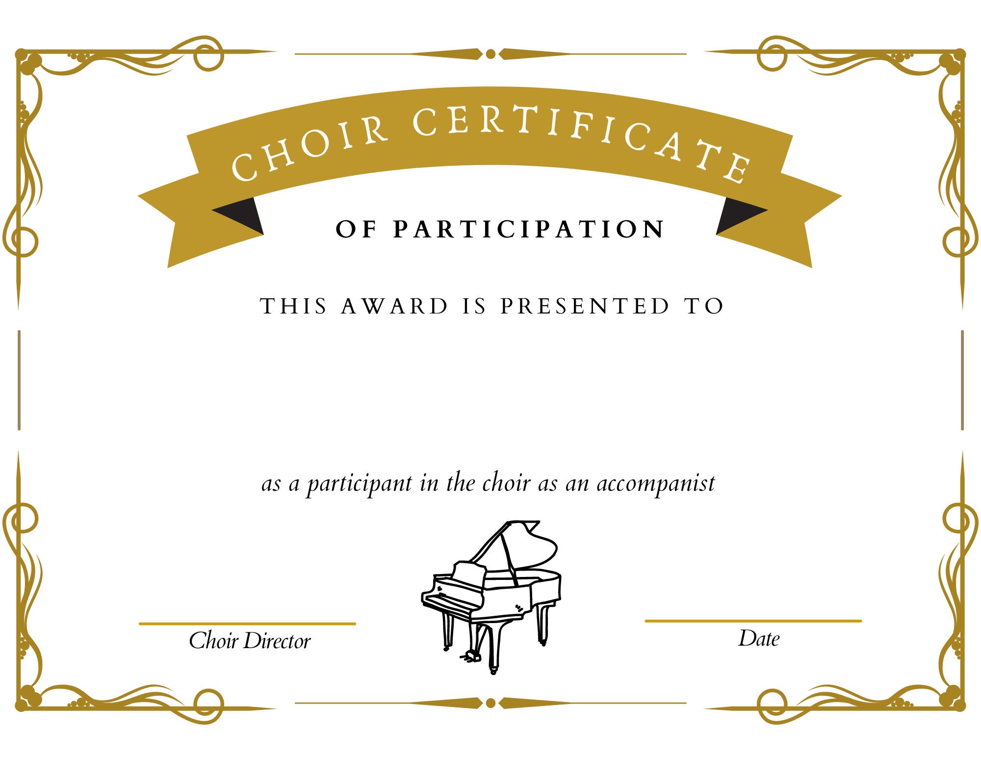 Chorus Fully EDITABLE Award Certificate Mega Pack-5 Certificates ...