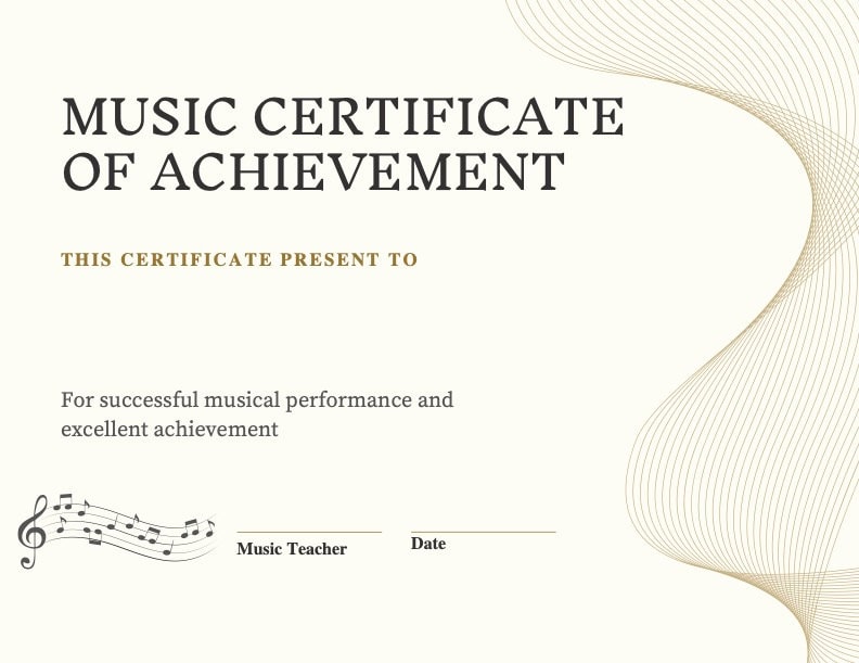 Music Certificates, Bundle, 3 Certificates, FULLY Editable, Achievement ...