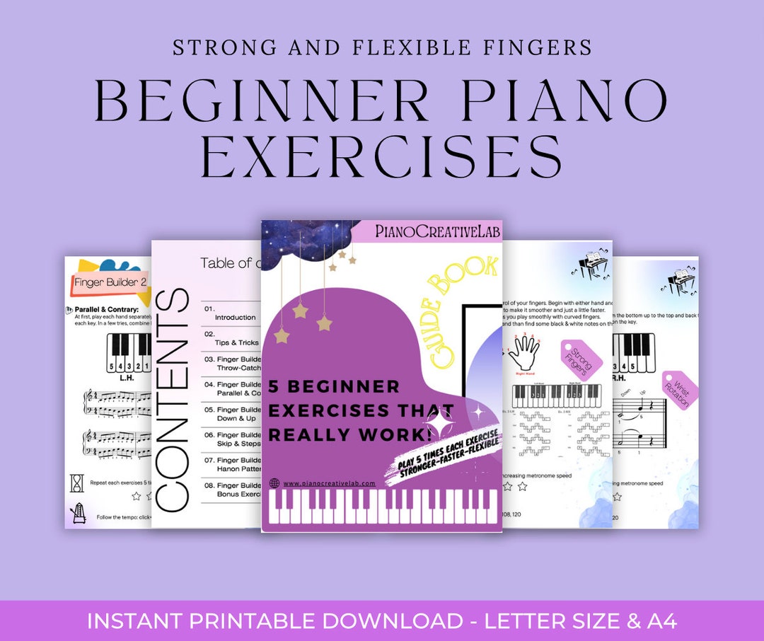 Piano Beginner Exercises - Etsy