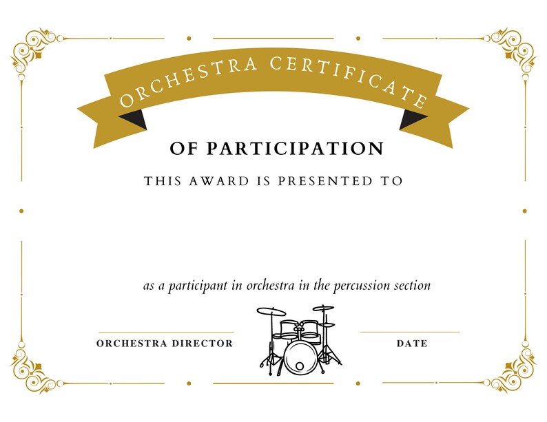 Orchestra Editable Certificate! Mega Pack-5 Certificates: Violin, Viola ...