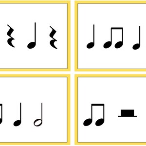 Rhythm Music Flash Cards. Elementary and Intermediate Skill Level, Clap ...