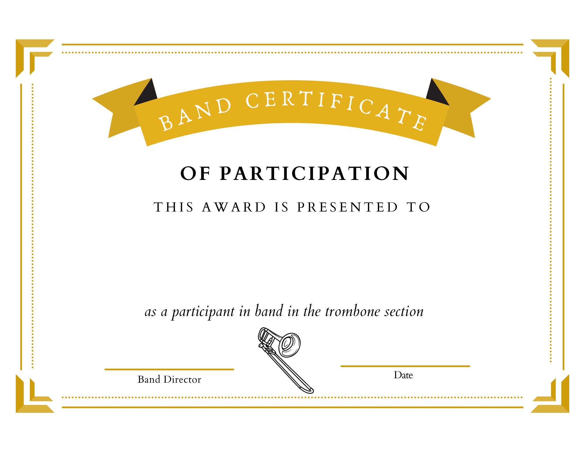 Band Editable Certificates Mega Pack-21 Certificates: Woodwind, Brass ...