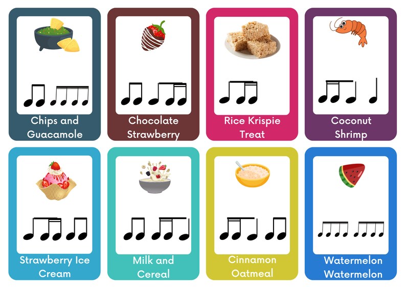 Rhythm Music Flash Cards. Vocalize-clap-count. Digital Basic - Etsy