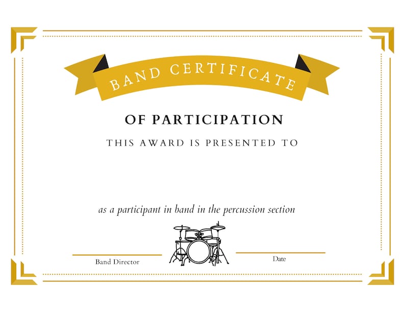 Band Editable Certificates Mega Pack-21 Certificates: Woodwind, Brass ...