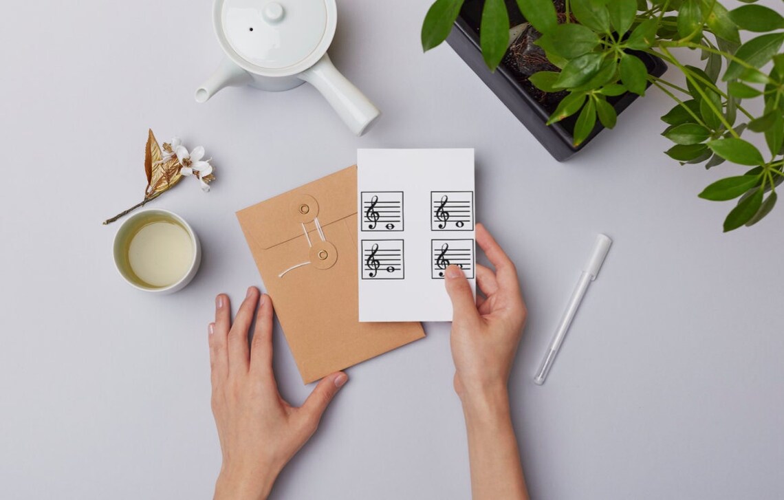 Music Notes Cards -two Sided-find a Note on a Keyboard and Identify It ...