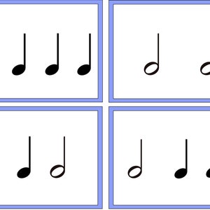 Rhythm Music Flash Cards. Elementary and Intermediate Skill Level, Clap ...