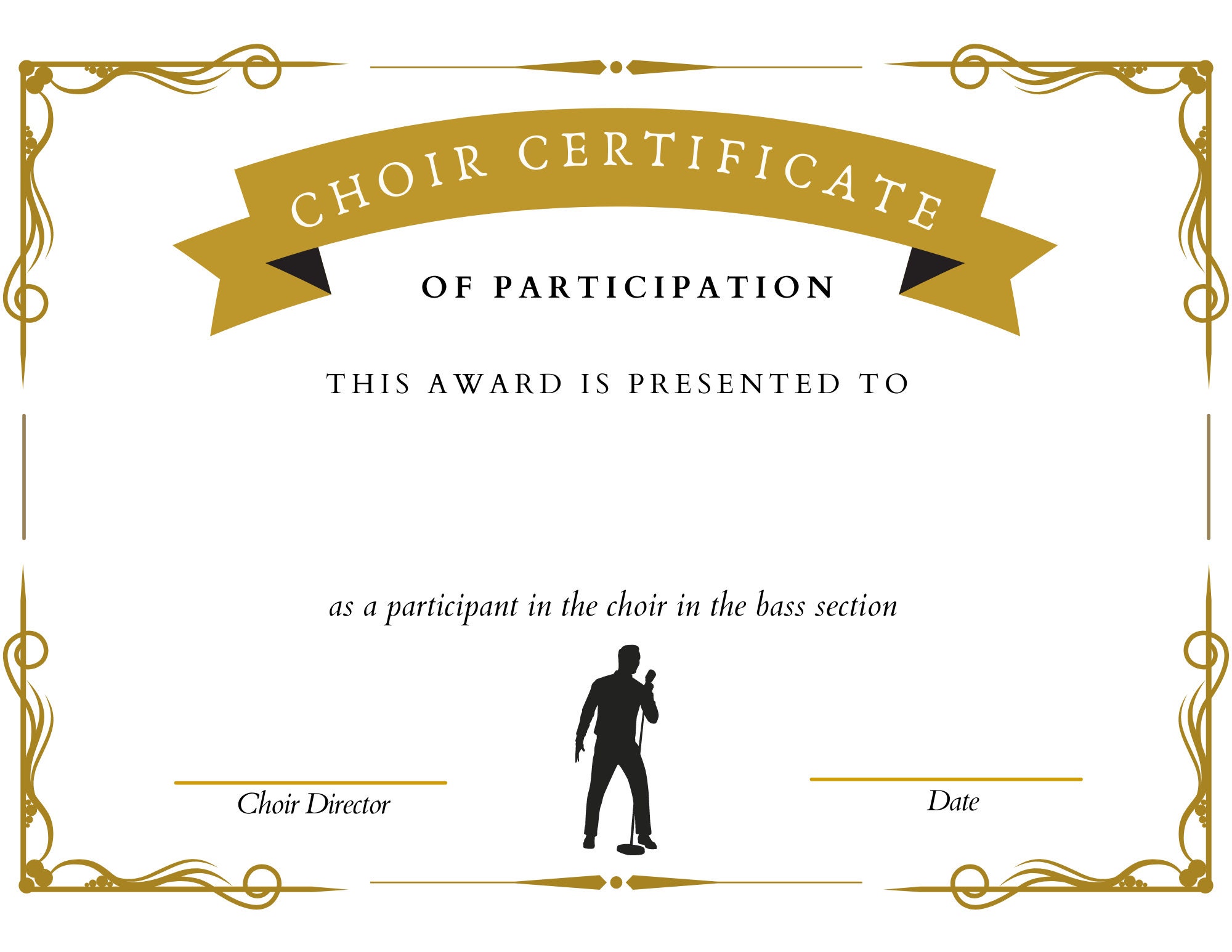 Chorus Fully EDITABLE Award Certificate Mega Pack-5 Certificates ...